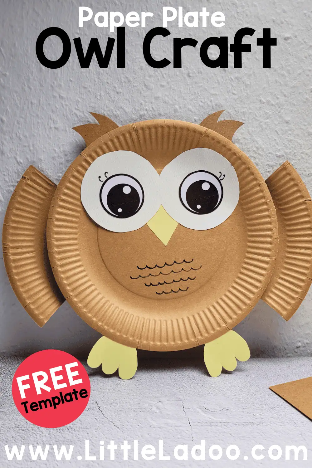 Paper Plate Owl Craft {Free Template}
