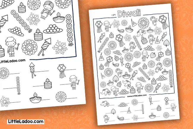 Diwali Printables for kids - Collection of Free and Paid Resources!